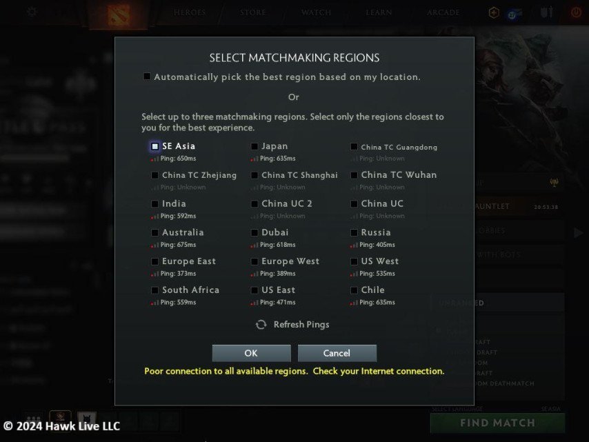 How to check and improve your ping in Dota 2 | Hawk Live