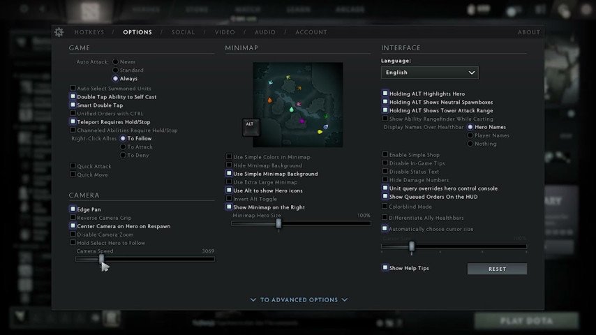 How to Change Camera Settings in Dota 2 | Hawk Live