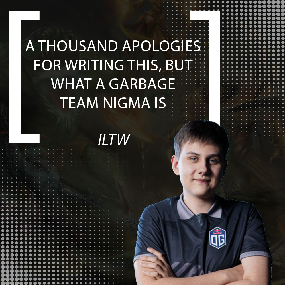 ILTW made a harsh statement about Nigma Galaxy, later apologizing for his words | Hawk Live