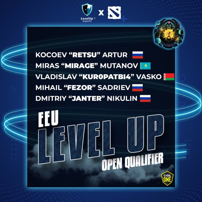 Level UP announced the roster for ESL One Kuala Lumpur 2023 | Hawk Live