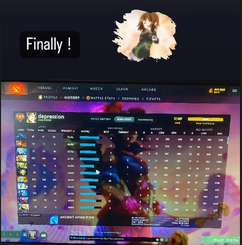 Nightfall boasted a unique achievement: only three Dota 2 players have ever accomplished it ...