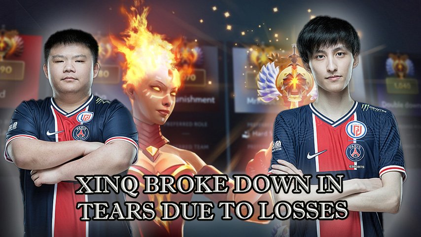 XinQ lost his nerves after a series of losses in Dota 2, - Ame | Hawk Live